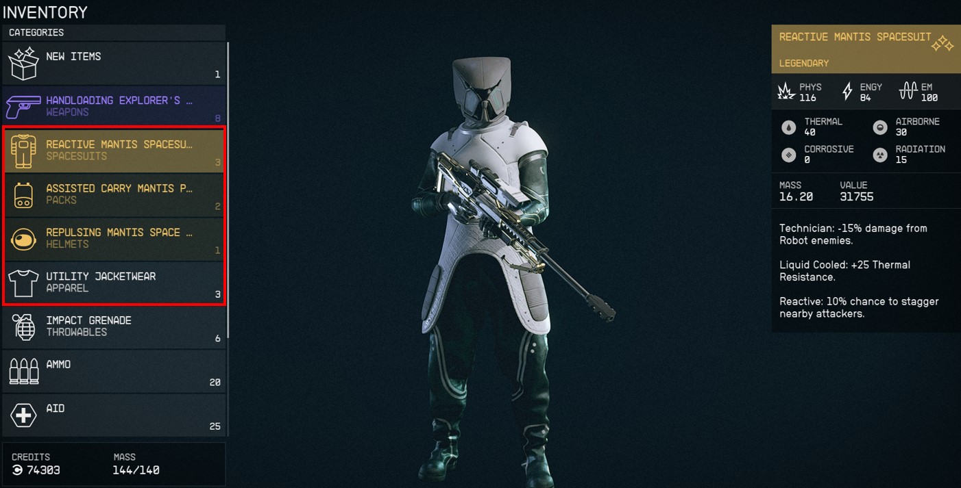 Guida completa all'armatura di Starfield