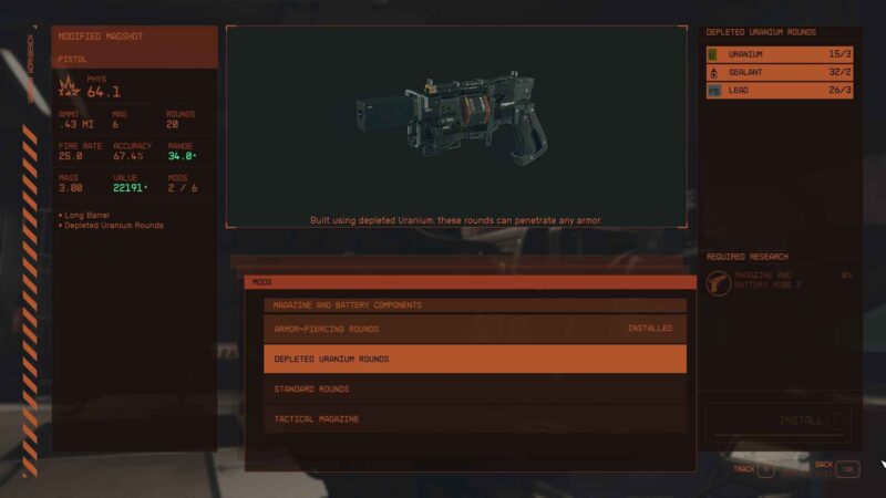 Starfield: migliori pistole – Elenco dei livelli delle armi