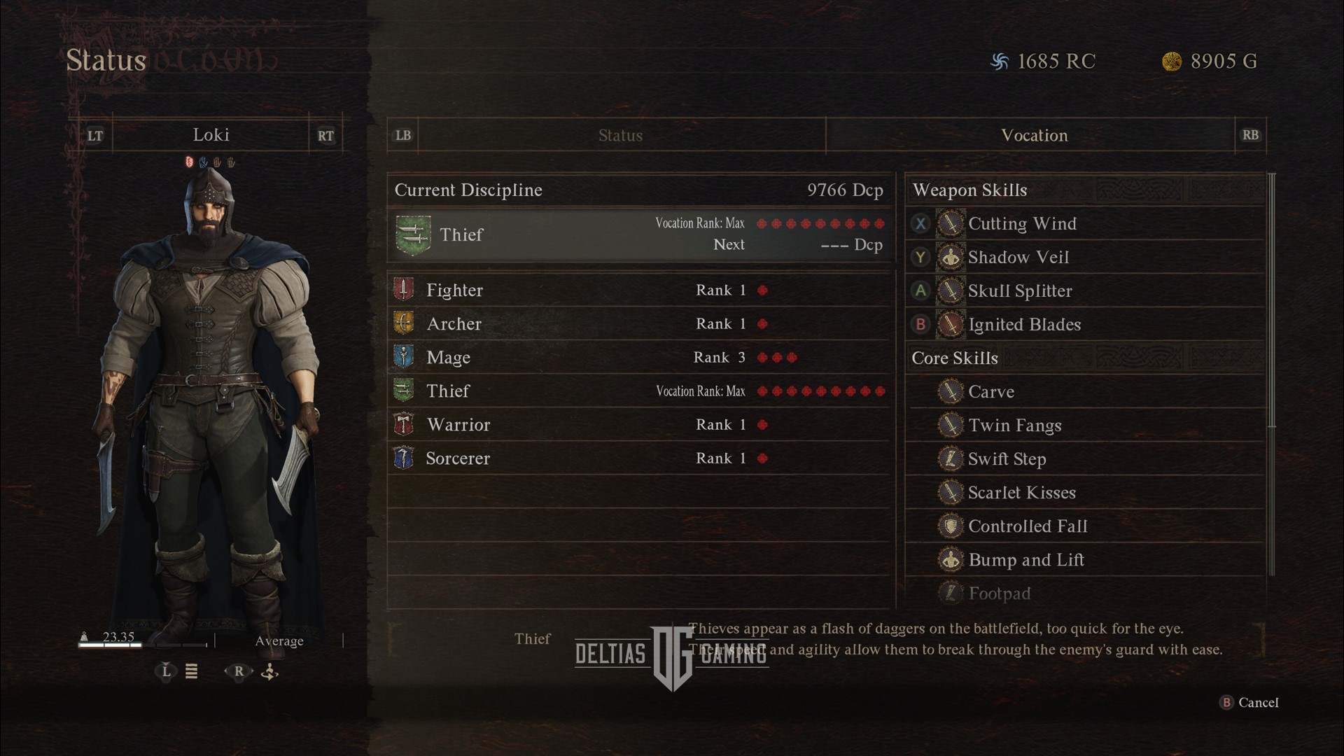 Dragon's Dogma 2 Thief Build – Vocazione di base (classe)