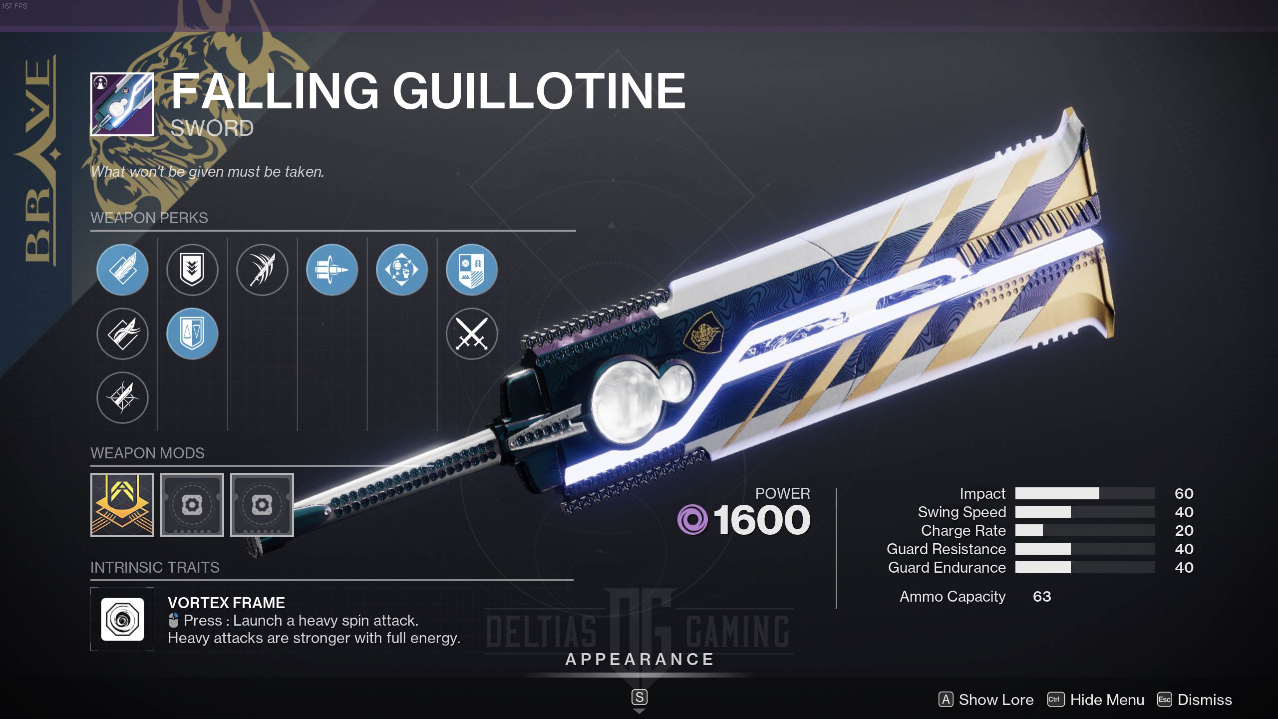 Destiny 2 Falling Guillotine God Roll e come ottenerlo